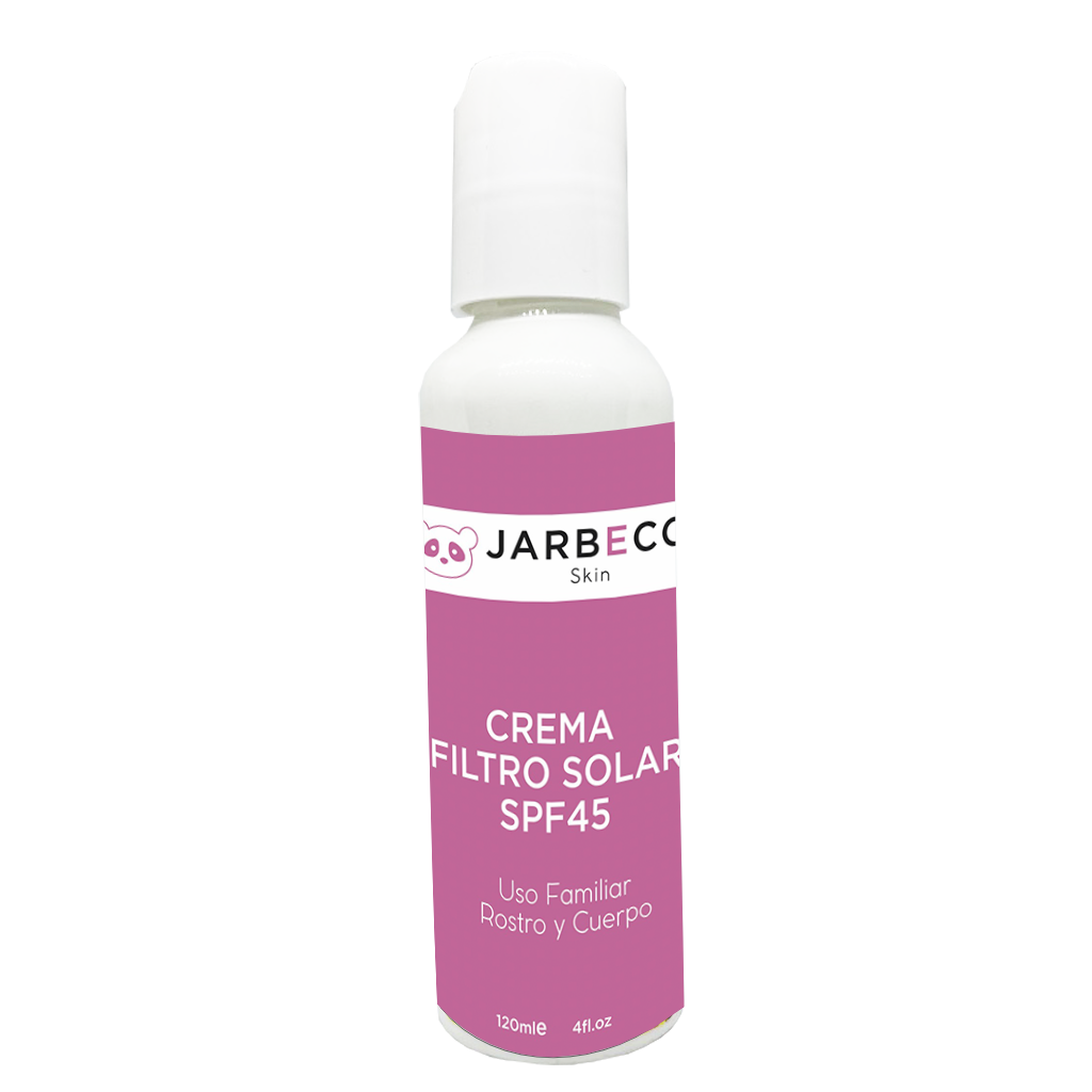 Crema Filtro Solar SPF45 Uso Familiar – JARBECO Cosmética Natural